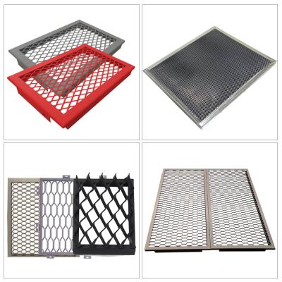 China Op maat gemaakte metalen gaas plafondpaneel brandwerend randbehandeling decoratief scheidingsscherm Te koop