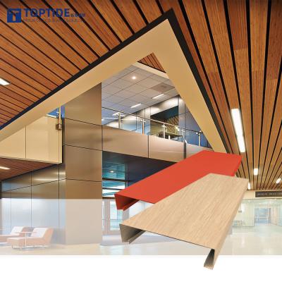 Cina soffitto metallico lineare a prova di fuoco in bianco facile da mantenere a prova di muffe e ecologico in vendita
