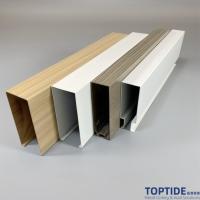 China Aluminium Customized Curved Baffle Ceiling System Interior Architectural Linear Plank Panels for sale