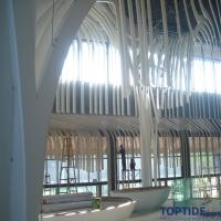 China Aluminium Customized Curved Baffle Ceiling System Interior Architectural Linear Plank Panels for sale