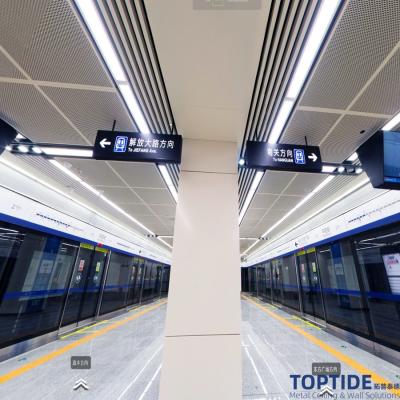 Cina Il certificato del ctc ha curvato il soffitto di alluminio del metallo del deflettore di 150mm per l'aeroporto in vendita
