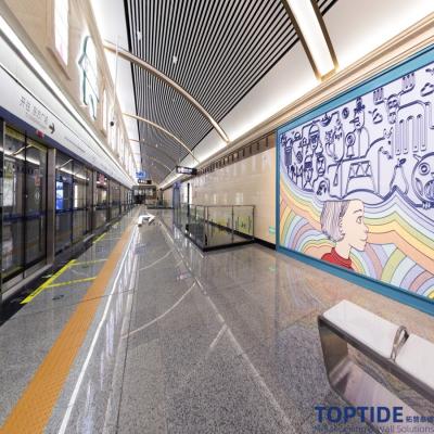 Cina Il certificato del ctc ha curvato il soffitto di alluminio del metallo del deflettore di 150mm per l'aeroporto in vendita