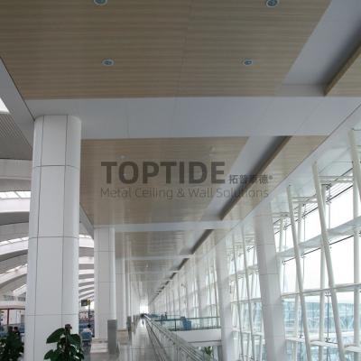 Cina Gancio sul soffitto antivento sospeso di alluminio con rivestimento di sguardo del legname in vendita