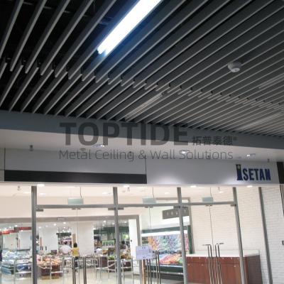 China De decoratieve Systemen van Aluminium Zilveren Grey Linear Suspended Ceiling Grid Te koop