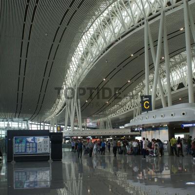 Cina L'abitudine sospesa del soffitto del metallo ha curvato i pannelli per soffitti falsi di alluminio in vendita