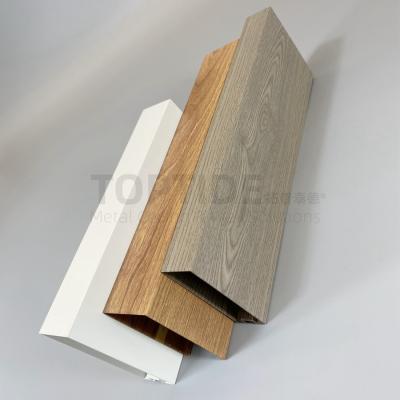 Cina Lo schiocco espulso di alluminio di profilo del deflettore di Deco ha sospeso il soffitto lineare di alluminio del metallo in vendita