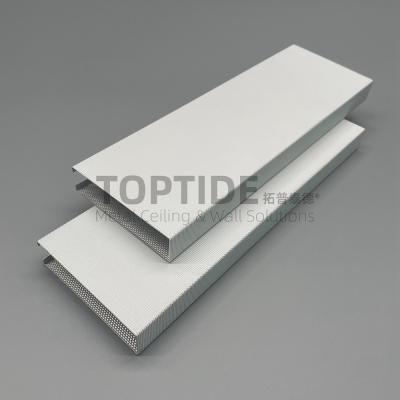 Cina Soffitto lineare del soffitto della decorazione del tetto di goccia acustica di alluminio microporosa del metallo in vendita