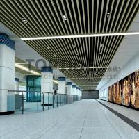 China Golden Linear Ceiling Panels Suspended False U Shaped Metal Drop Ceiling for sale