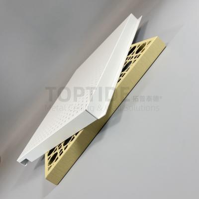 Cina il soffitto falso acustico spesso di 1.2mm piastrella il rivestimento di alluminio perforato esteriore della parete in vendita