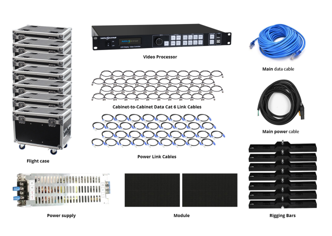 Rental LED Display 1920-3840HZ Refresh Rate 160-160degree Viewing Angle IP30/IP65 IP Rating 8