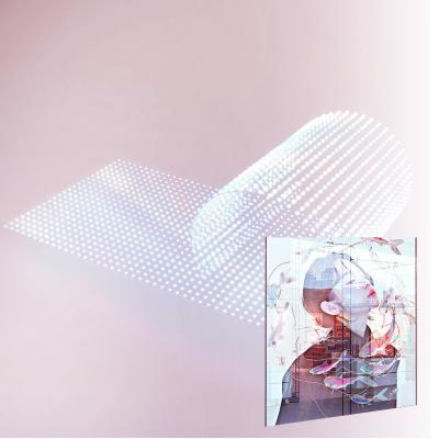 China P4 Transparent LED Display Screen 90% Transparency Glass Wall See Through Advertising Panel for sale