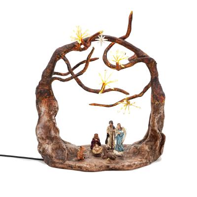 China Country-style Holy Family Scene Decorations Birth Scene Decorations for the Holy Family     Suitable for use in indoor living rooms and tea rooms. for sale