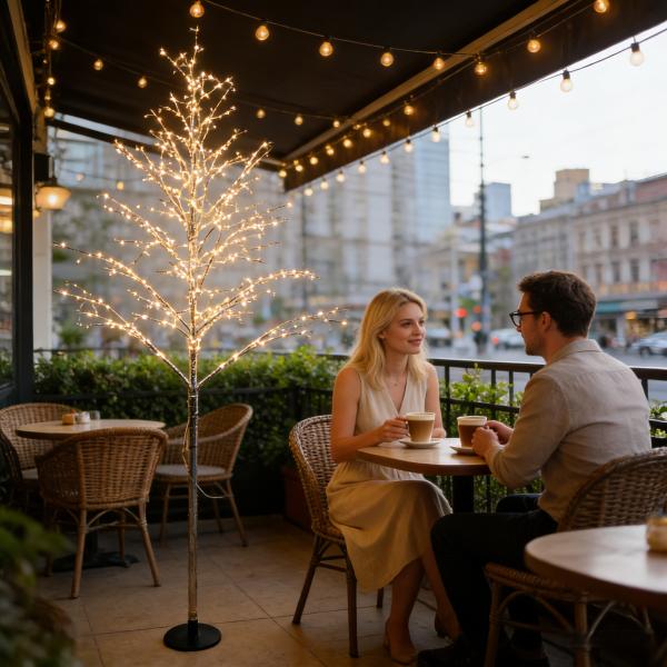 Quality 1.2m Tree-shaped LED Decorative Lights, 432 Warm White LEDs & 230 Clear for sale