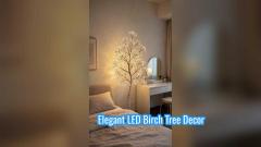 Custom LED White Birch Tree for Stunning Decor
