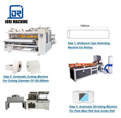 China Automatic Toilet Tissue Paper Making And Rewinding Machinery Price For Sale for sale