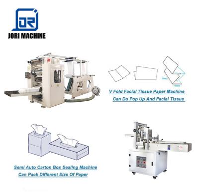 China Full Automatic Facial Tissue Machine Line With Folding And Packing Machine for sale