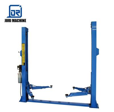 China 4 Tons Manual Double Lock Two Post Arm Hydraulic Car Lift Machine for sale