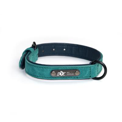 China Handmade Pet Dog Collar Spiked Martingale Vegan Leather Dog Luxury Collar And Leash Set for sale