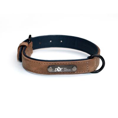 China Multi Color Designer Handmade Cow Vegan Pet Collar Custom Made Leather Dog Collars And Lead for sale