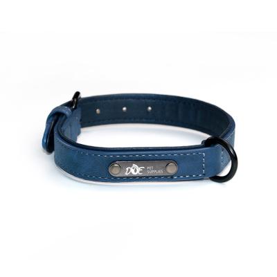 China Amazon Trending 2021 Pitbull Vegan Leather Dog Collar Pastel Customised Luxury Gold Brands for sale