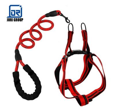 China No Pull Dog Reflective Vest Harness Adjustable Dog Harness With Leash Dog Collar for sale