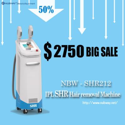 China Big Sales Promotion! The Most Featured 2-handles SHR Hair Removal Apparatus Vertical/White for sale