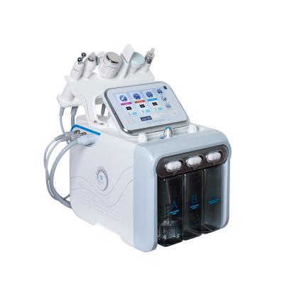 China 6 in 1 high quality H2 O2 Dermabrasion Facial Peel Machine for Spa/ deep clean oxygen bubble aqua vacuum peeling for sale