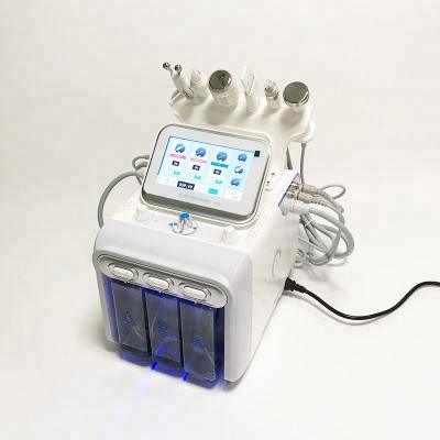 China Microdermabrasion Machine 6 in 1 RF + Cold Hammer +BIO+ Scrubber+H2O2 Skin Deep Cleaning+H202 Skin Moisture for sale