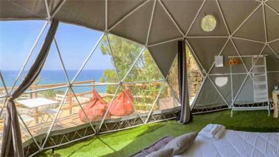 Cina copertura di PVC geodetica degli hotel della tenda della cupola di 7m Glamping con la funzione degli isolamenti in vendita