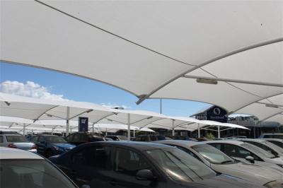Cina La tonalità di tensione d'acciaio dell'installazione della flessibilità struttura l'ombra di parcheggio dell'automobile della membrana PVDF in vendita
