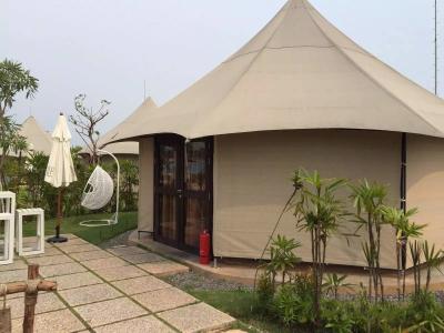 China Hotel-Häuschen-Luxus-Resort-Zelte, Widerstand der Glamping-Hotel-Zelt-hohen Temperatur zu verkaufen