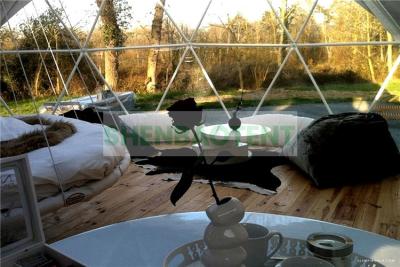 China Tampa transparente branca da anti facilidade UV do hotel da tampa de PVC da prova de calor da barraca da abóbada de Glamping à venda