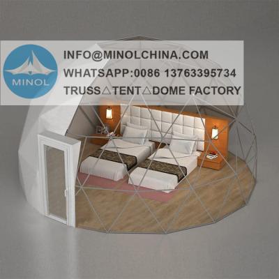 Cina L'acciaio caldo di vendita struttura le tende della cupola geodetica per la tenda all'aperto dell'hotel in vendita