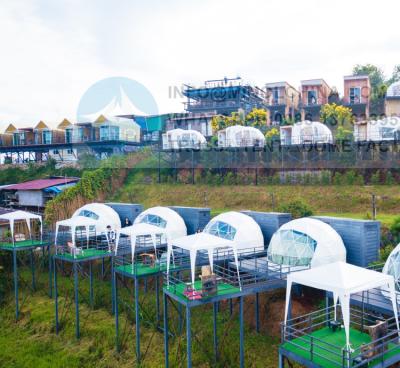 Cina Tenda della cupola geodetica dei villaggi di Eco con l'ambiente di vita accogliente in vendita