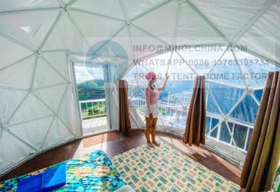 China De winterkoepel met Transparante Waterdichte de Koepeltent Geodetische Glamping van pvc Te koop