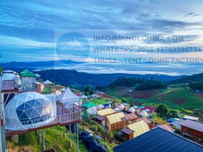 China De winterkoepel met Transparante Waterdichte de Koepeltent Geodetische Glamping van pvc Te koop