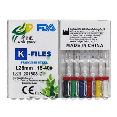 China ODM Endodontic do OEM dos arquivos 21mm 25mm 28mm 31mm do uso manual da mão disponível à venda
