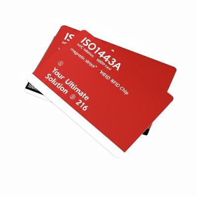 China ISO14443A NFC RFID Card with Magnetic Stripe and RFID Chip 216 for sale