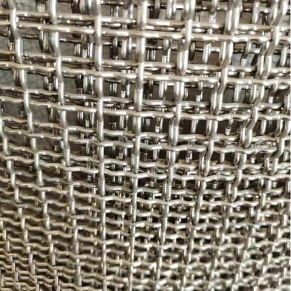 Quality Structural Stable Stainless Steel Crimped Mesh Lock Intermediate Crimp For High Temp Conditions for sale