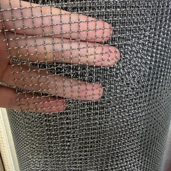 Quality SS Aggregate Screen Crimped Woven Wire Mesh High Open Area Anti Blinding Design for sale