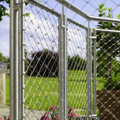 China Clip On Heavy Duty Stainless Steel Wire Rope Mesh Net For High Rise Fall Arrest for sale