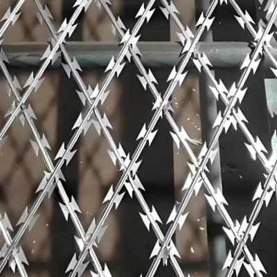 China Compact Pressed Flat Wrap Razor Wire Blade Tape For Roof Top Protection for sale