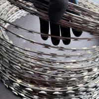 Quality BTO-30 High Tensile Steel Razor Wire / Extra Long Life Coil For Oil Refinery for sale