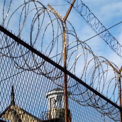 China Double Spiral Razor Wire / Welded Mesh Type High Security Coil For Prison And Military for sale