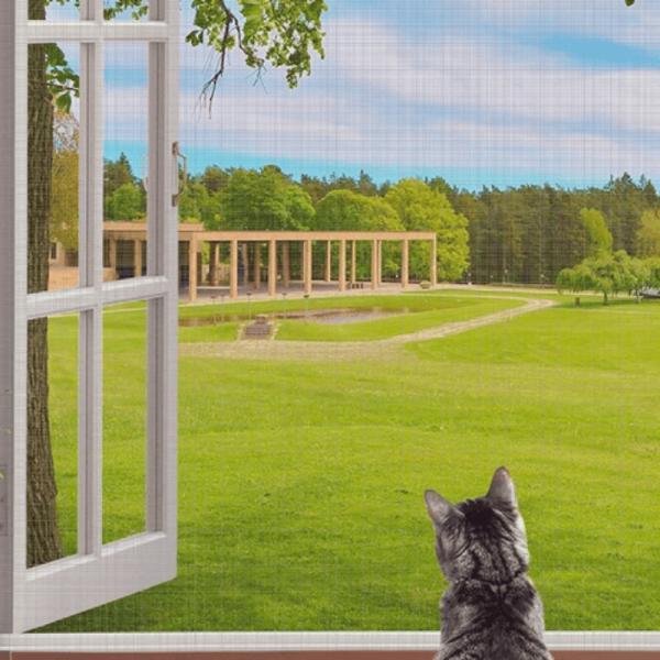 Quality Pet Proof Invisible Fiberglass Screen Extra Thick And Scratch Resistant Keep Bugs Out And Pets Safe for sale