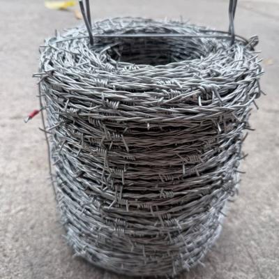 China Single Strand Barbed Wire 15 x 15 BWG Galvanized Lightweight Fence Wire 4 Inch Barb for sale