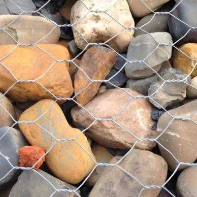 China Hot Dipped Galvanized Gabion Wire Mesh Boxes 80x100mm Hexagonal Netting For Coastal Protection for sale