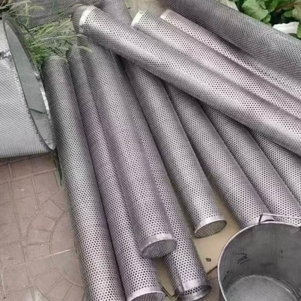 Quality Heavy Duty Perforated Stainless Steel Mesh Tube Filter 5μM-500μM for sale