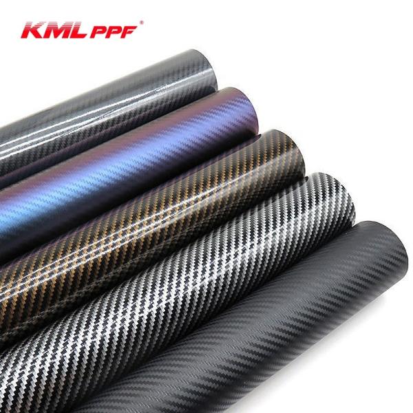Quality Interior Carbon Fiber Sticker Wrap Bubble Free 3d Black Vinyl Wrap 14kg/Roll for sale