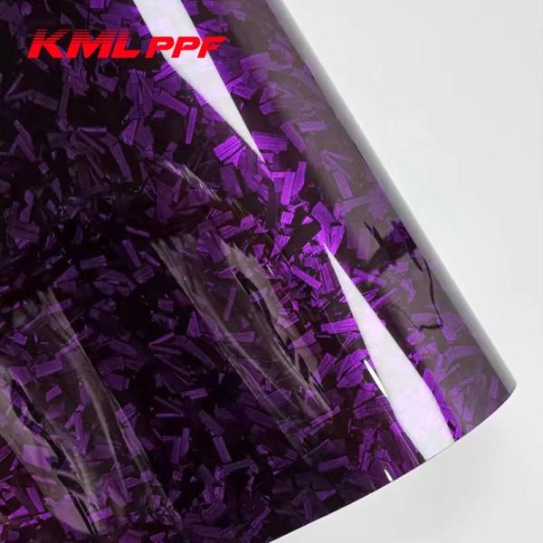 Quality DECORATION WRAPPING FILM PET FORGED CARBON FIBER PURPLE for sale